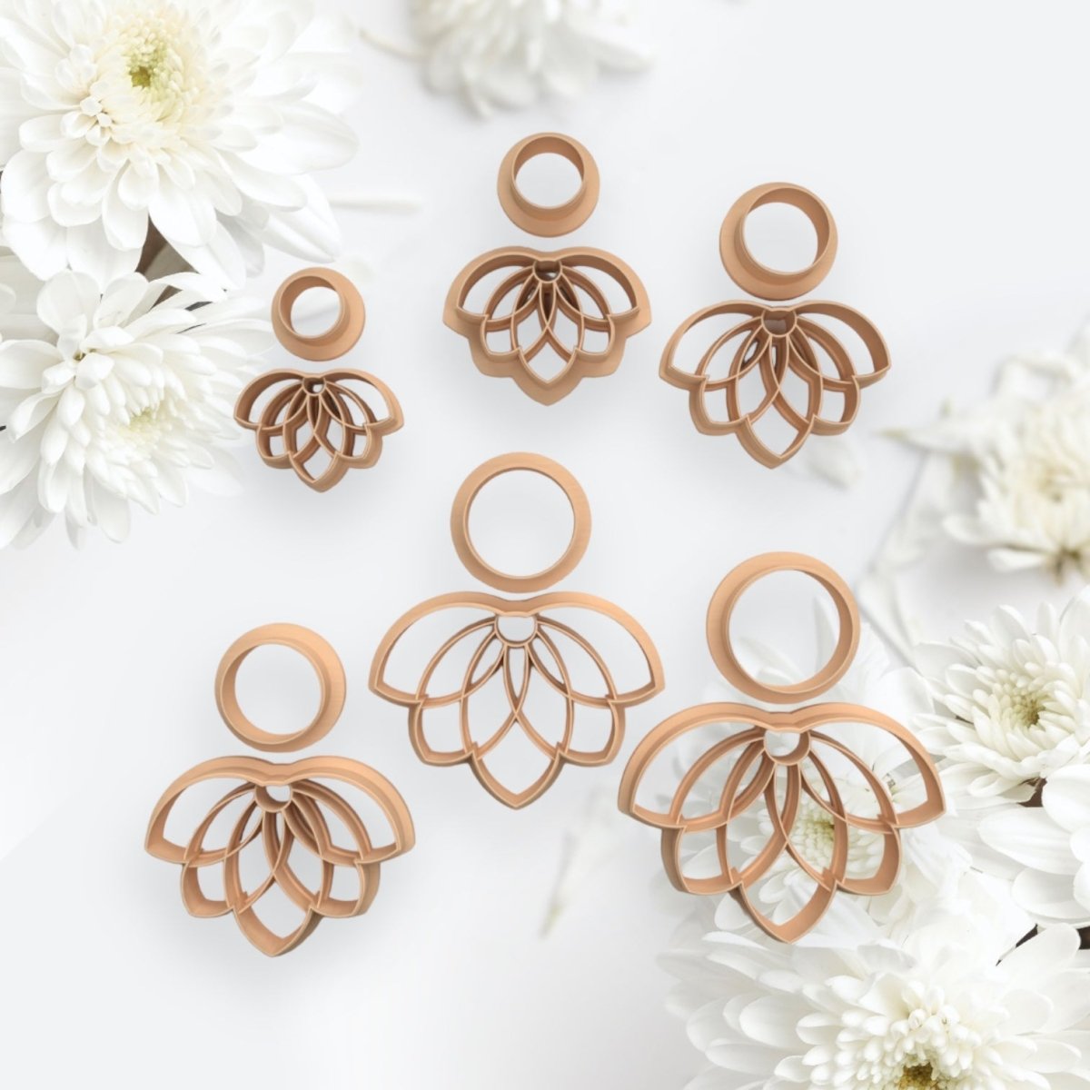 Lotus Flower Cutter with imprint - Chickadee